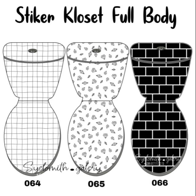 Jual STICKER CLOSET DUDUK FULL BODY MOTIF HITAM PUTIH - STIKER KLOSET ...