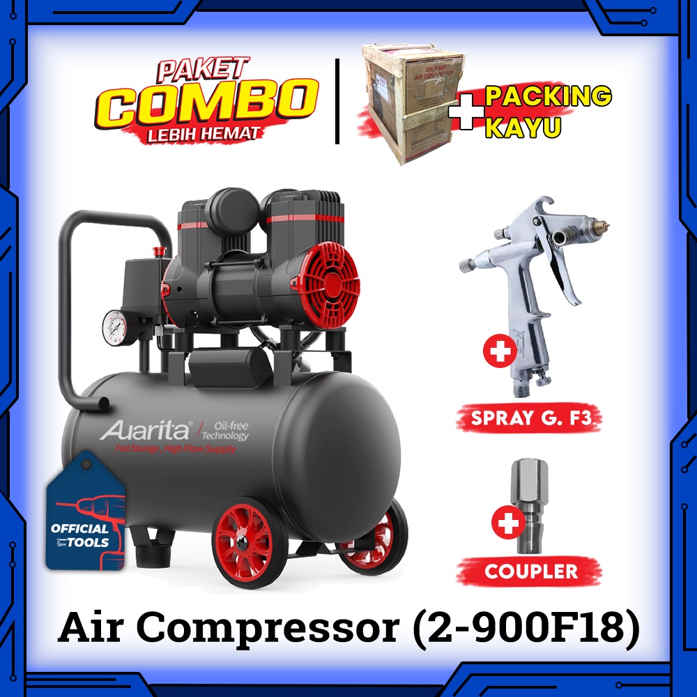 Jual Kompressor Angin Murah Auarita 1 HP Listrik 900watt Silent High ...