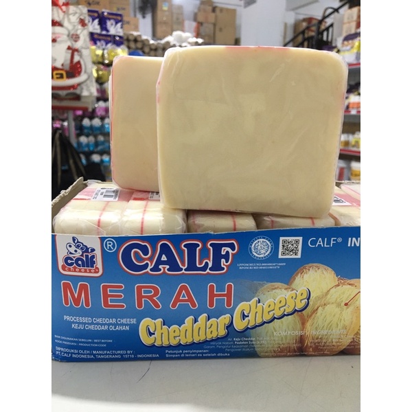 Jual CALF MERAH CHEDDAR CHEESE (REPACK 250gr) | Shopee Indonesia