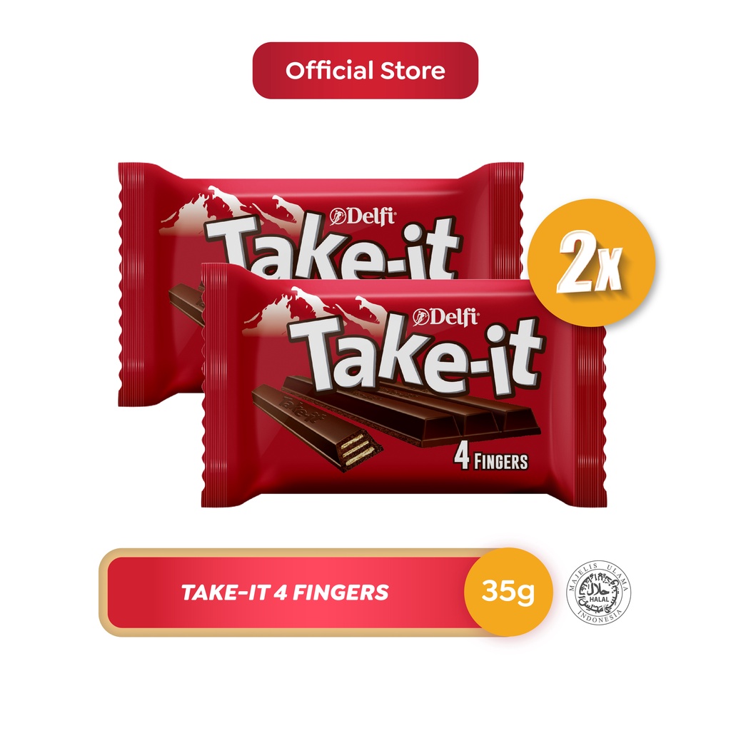 Jual Delfi Take It 4 Fingers Chocolate 2 x 35 gr | Shopee Indonesia