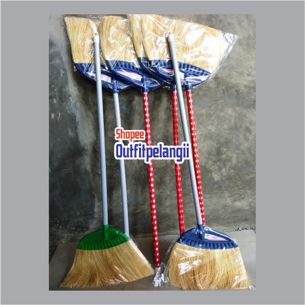 Jual 4 BUAH Sapu Lantai Sabut Kelapa warna putih | sapu lantai | sapu ...