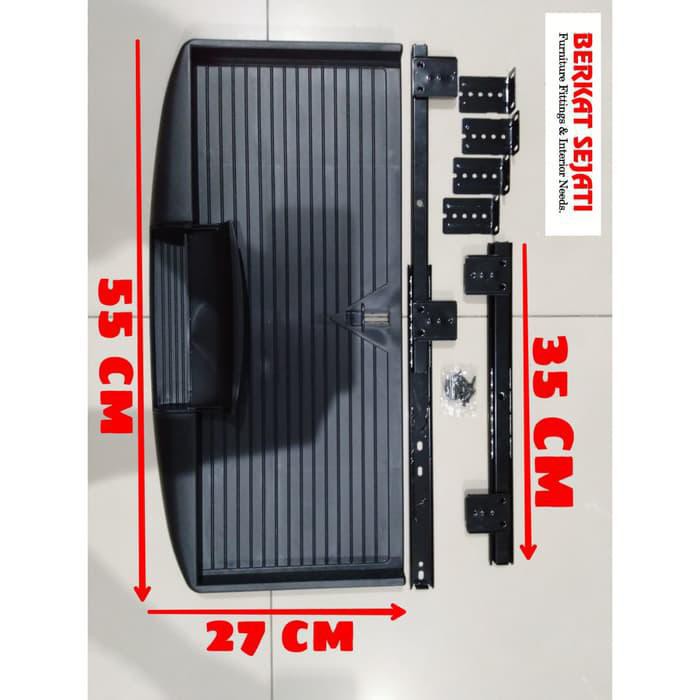 Jual Rak Keyboard Tray Rel Laci Tempat Tatakan Keyboard Meja Komputer ...