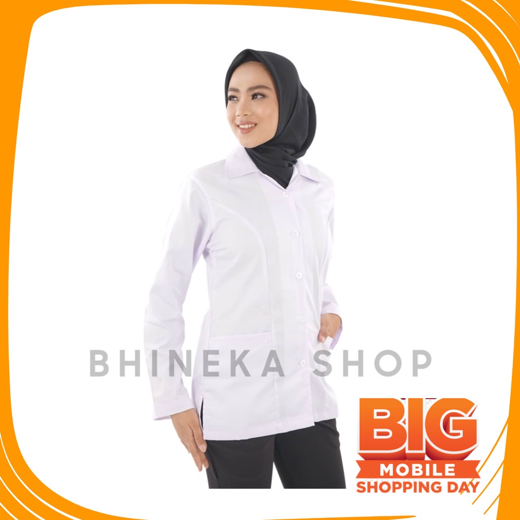 Jual Brick Light Faded Coco Mint / Kemeja Putih Wanita Baju PDH Putih ...