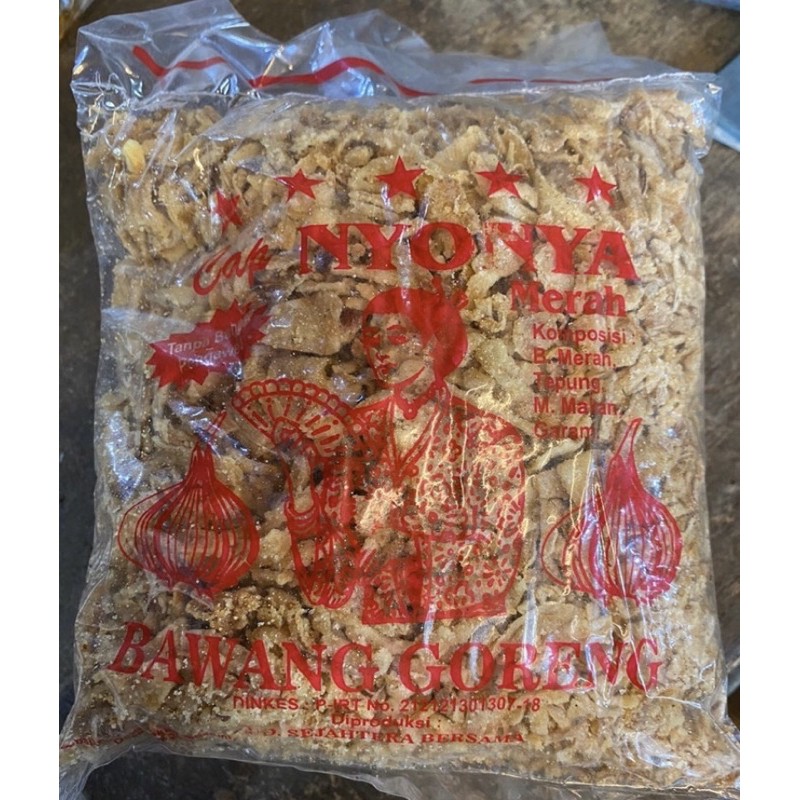Jual BAWANG GORENG TABUR CAP NYONYA MERAH 500G | Shopee Indonesia