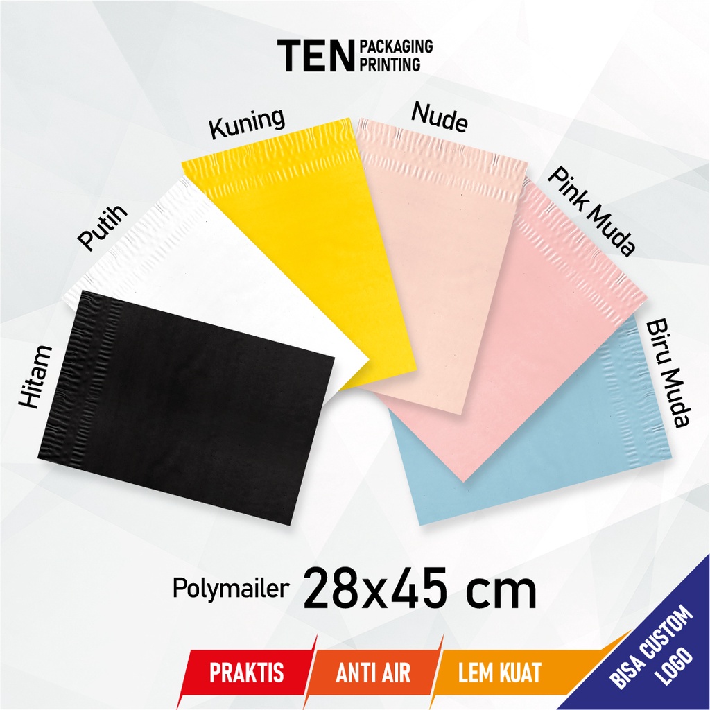 Jual [28x45] 100LEMBAR PLASTIK POLYMAILER PREMIUM PACKING OLSHOP ...