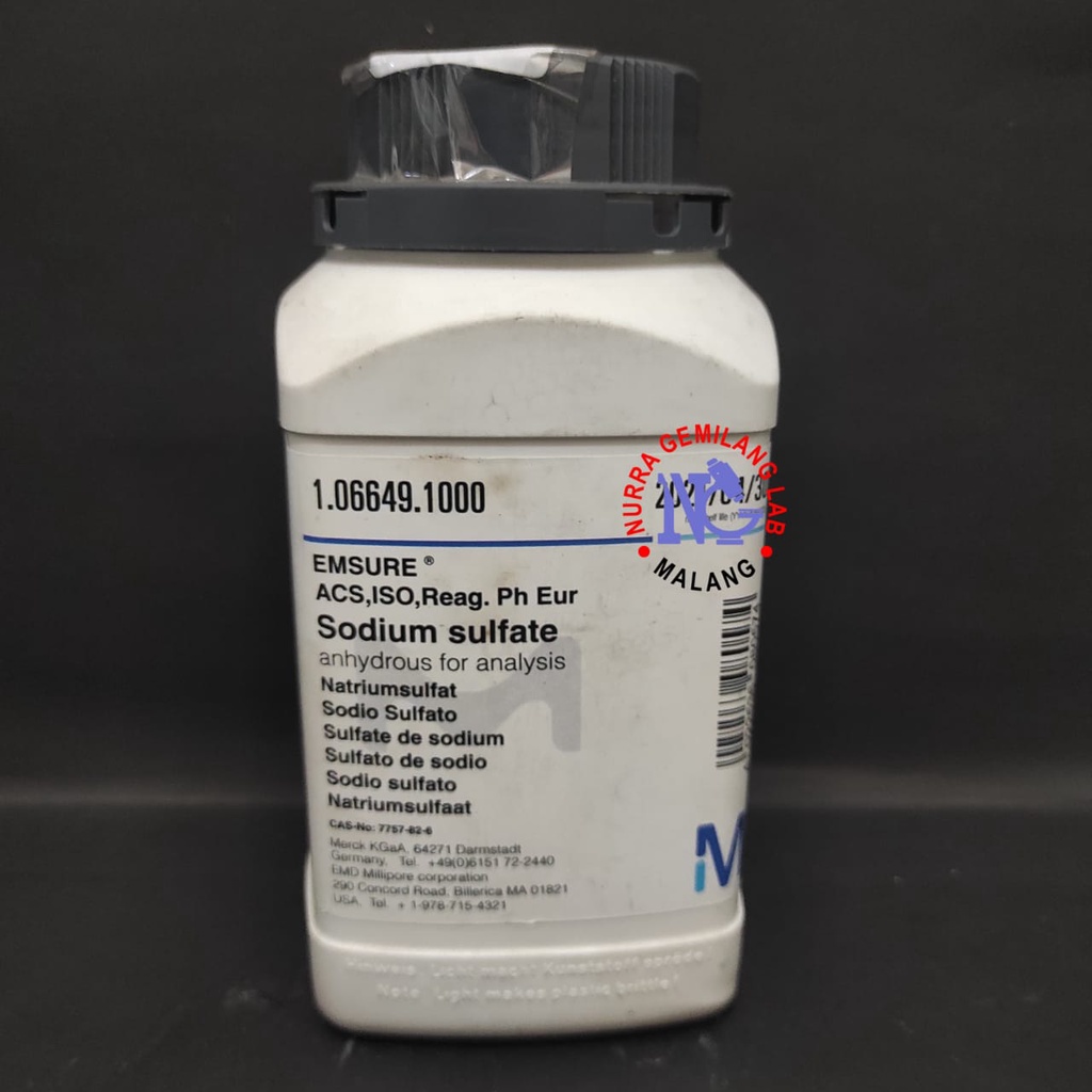 Jual Sodium sulfate Na2SO4 MERCK 1.06649.1000 ecer 10 gram | Shopee ...