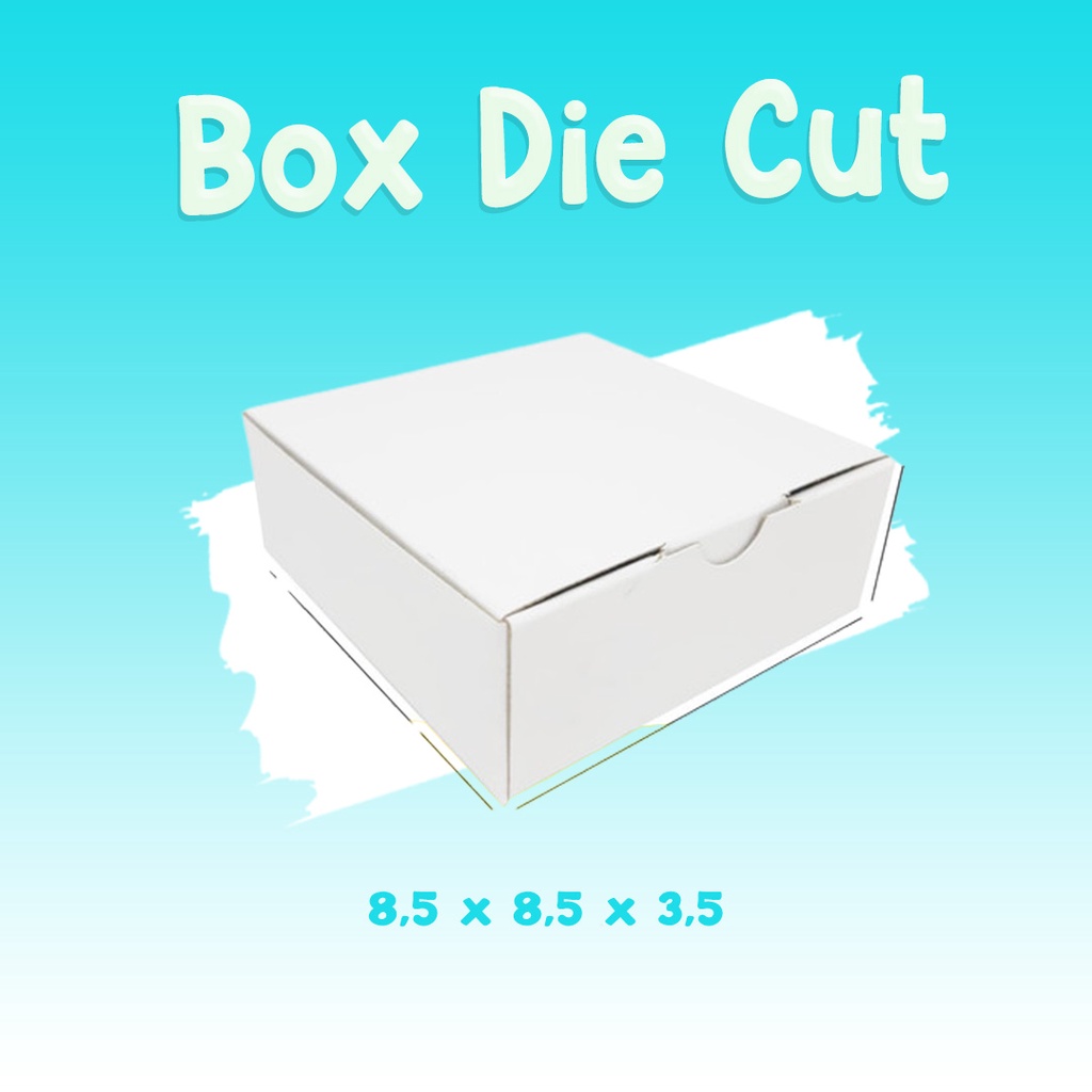 Jual Box Die Cut 8,5 x 8,5 x 3,5cm Kardus DieCut Box Kotak Packing BAHAN DUPLEX 350gr Box Diecut ...