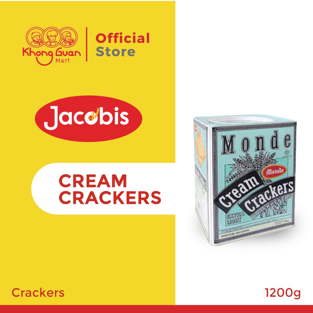 Jual MONDE Cream Crackers Blue Tin 1200 Gram | Shopee Indonesia