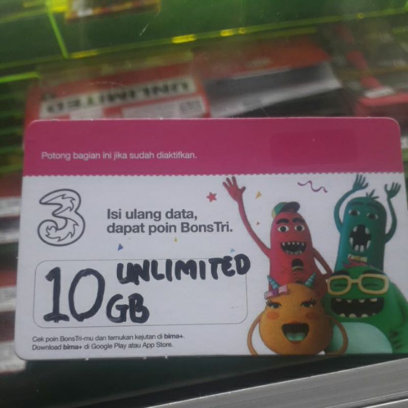 Jual VOUCHER TRI 10gb UNLIMITED | Shopee Indonesia