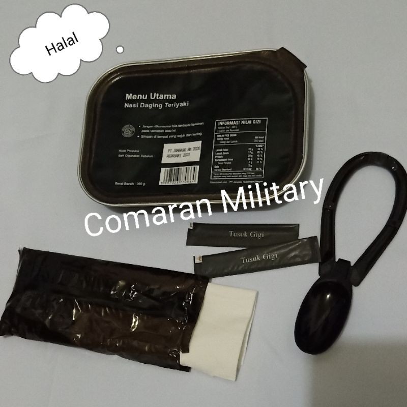 Jual RANSUM TNI 1 PORSI RANSUM NARAGA LENGKAP SENDOK DAN TISU | Shopee ...