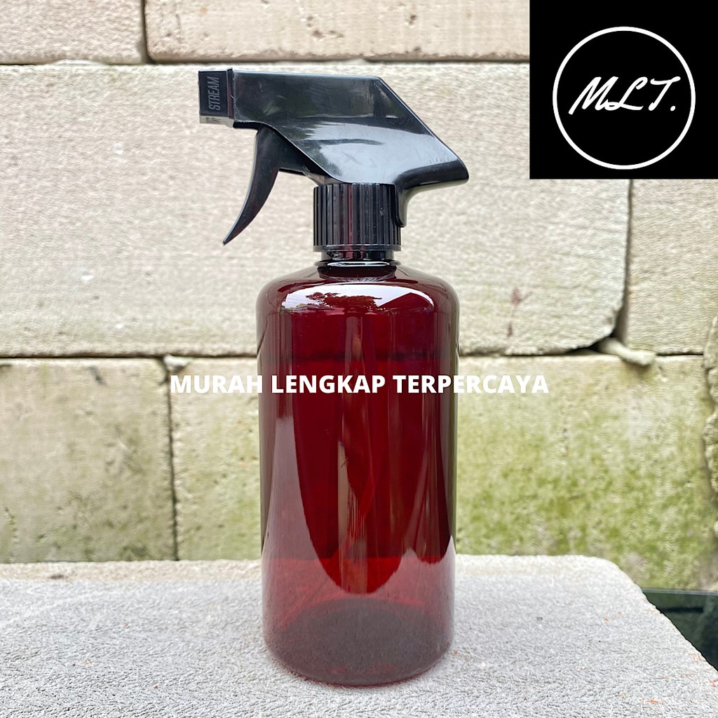 Jual BOTOL KISPRAY 500ML AMBER COKLAT / BOTOL COKLAT AMBER 500ML ...