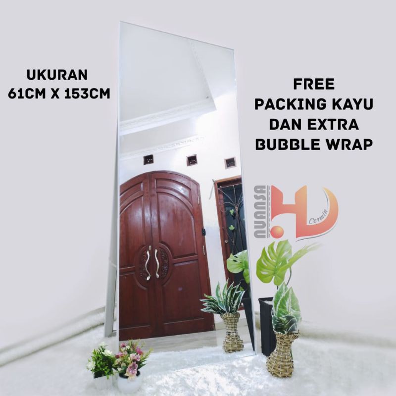 Jual STANDING MIRROR FRAMELESS FULL BODY (153cm x 61cm) | Shopee Indonesia