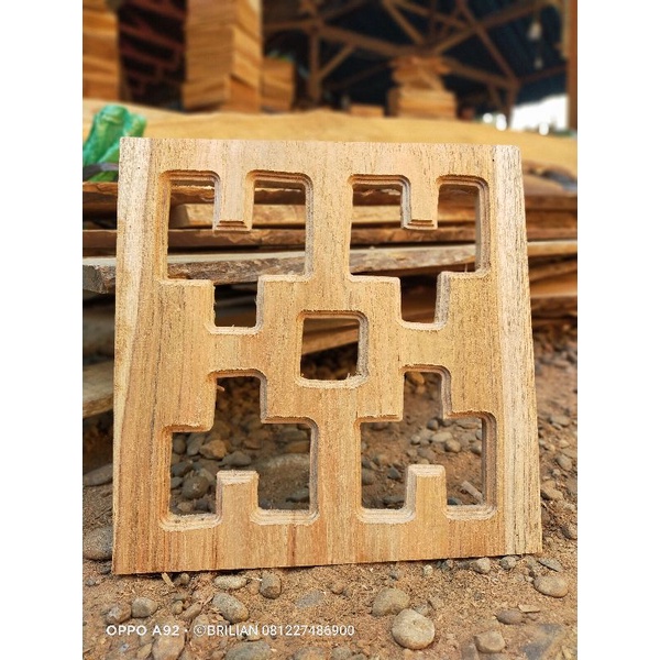 Jual Kepingan Loster ukuran 25x25 Loster Kayu Jati/Loster/Loster murah ...