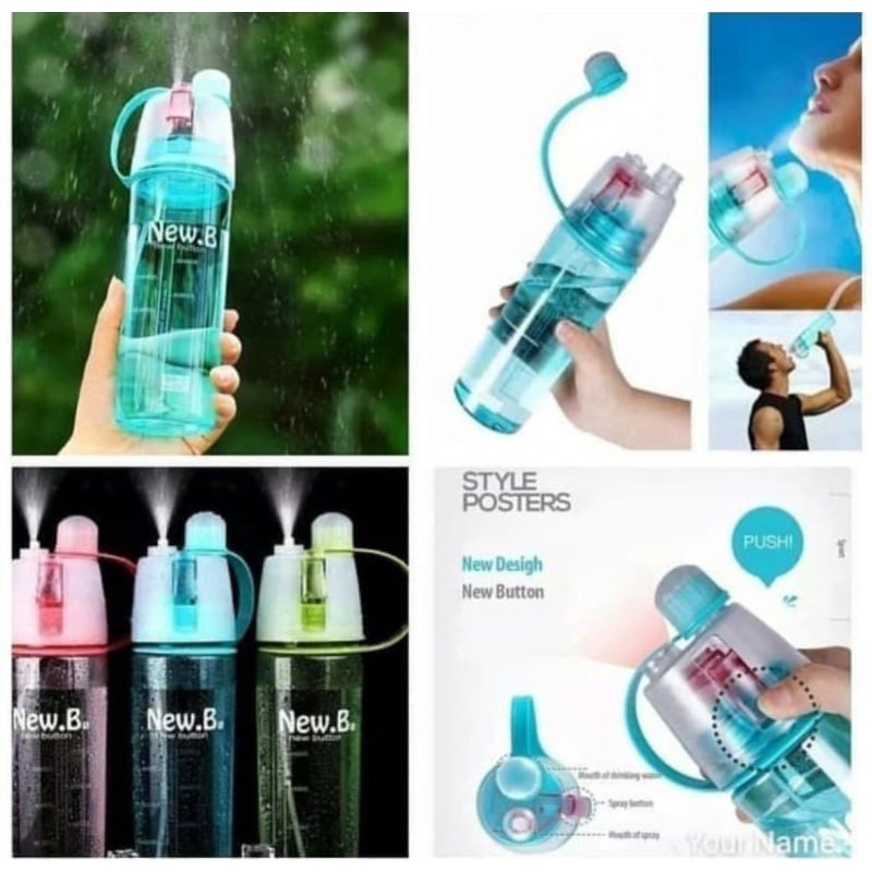 Jual BOTOL SPORT NANO SPRAY / SPRAY WATER BOTTLE 600ML | Shopee Indonesia