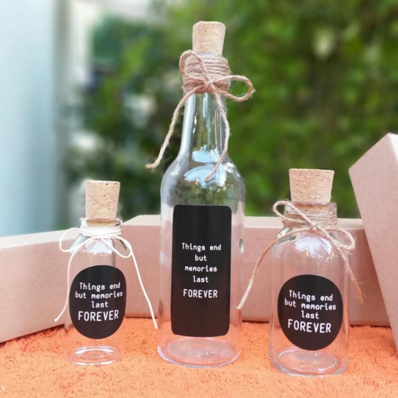 Jual botol hias botol kaca cork 250ml 100ml 65ml kosong | Shopee Indonesia