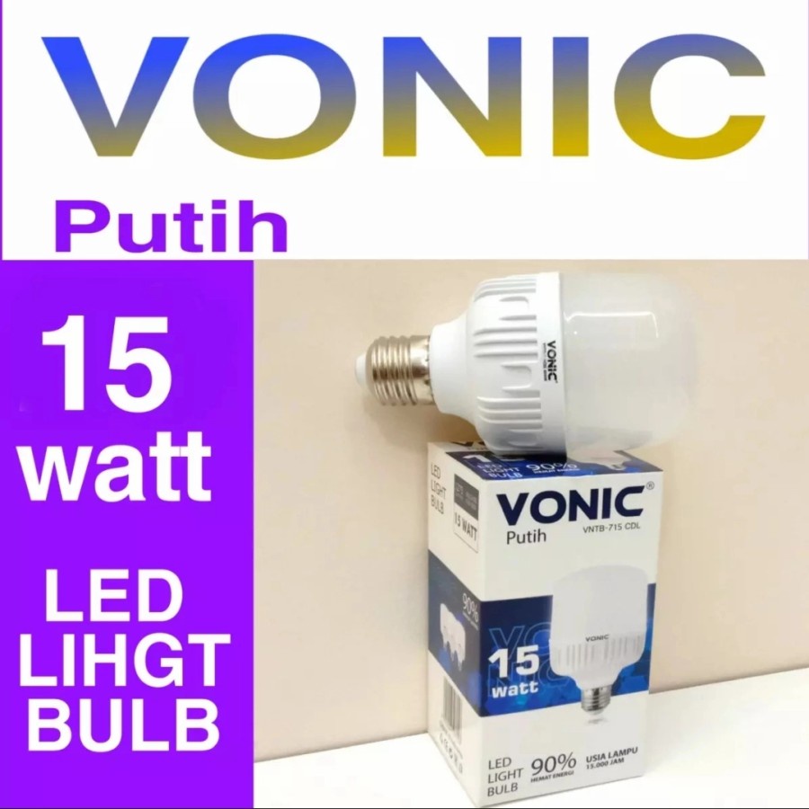 Jual Lampu LED VONIC Putih 5 10 15 20 Watt LED Light Bulb Bohlam Putih | Shopee Indonesia
