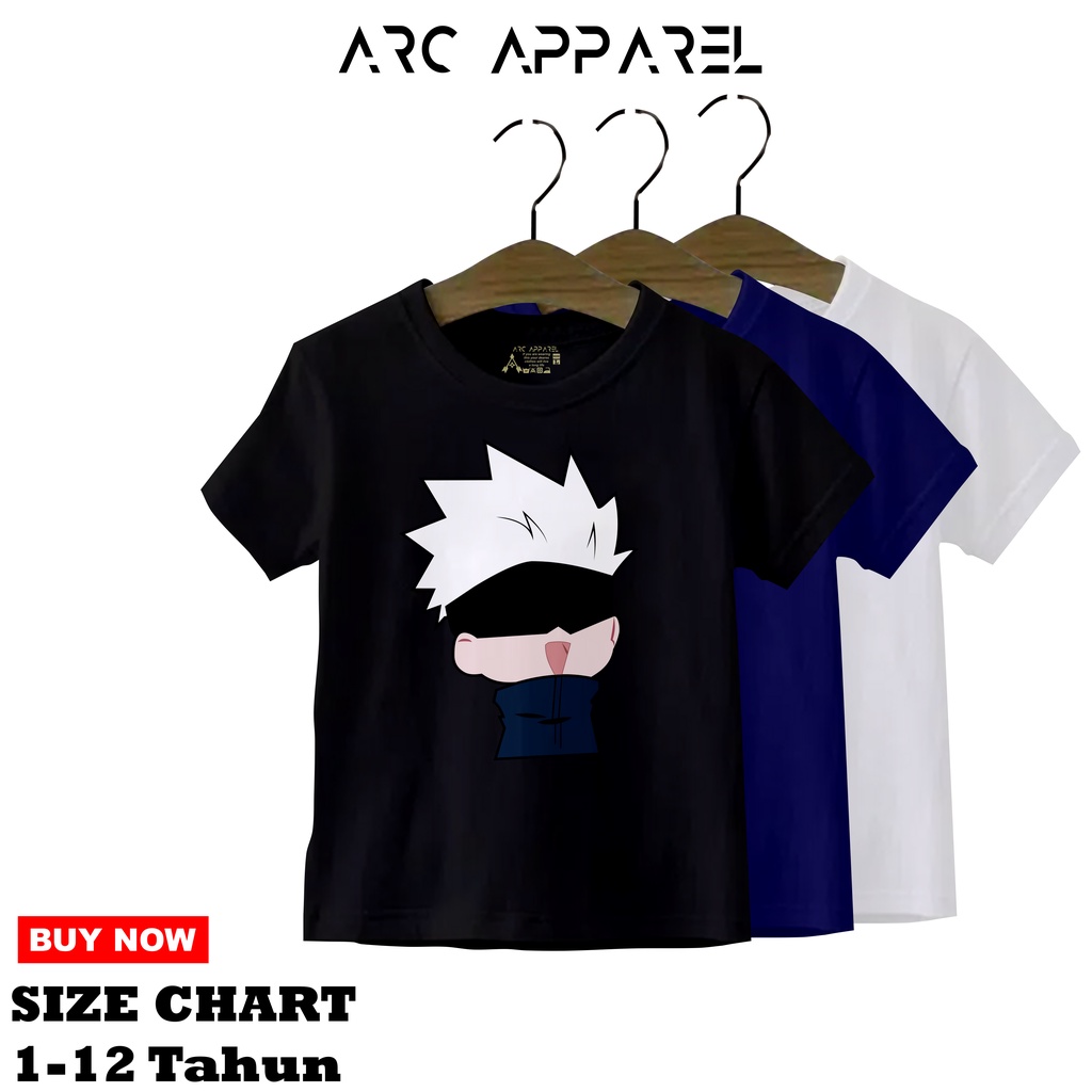 Jual Baju Kaos Gojo Satoru Anime Anak Laki-Laki Jujutsu Kaisen Umur 5 ...