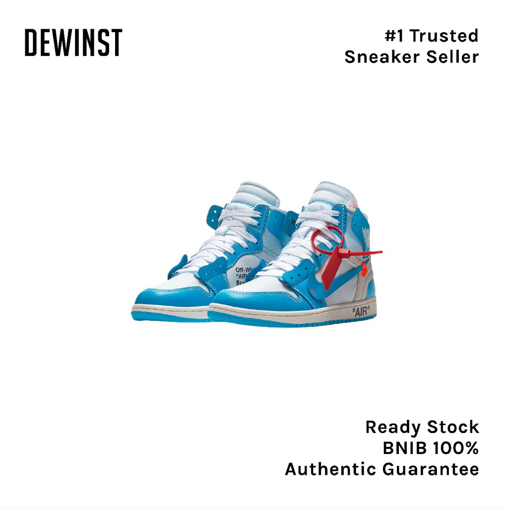 Jual Jordan 1 Retro High Off White University Blue | Shopee Indonesia