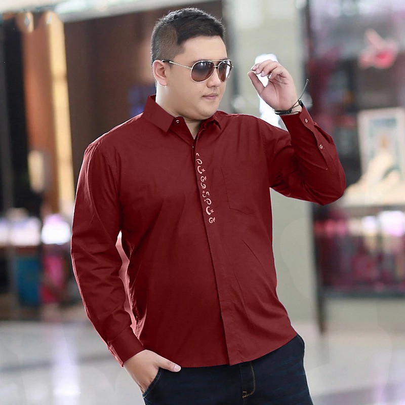 Jual MR.VERSUS.Kemeja pria jumbo AJESCO XXL,Bahan cotton popline ...