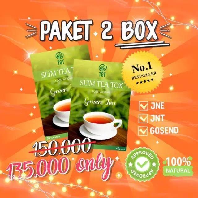 Jual TGT - Slim Tea Tox paket 2 Box | Shopee Indonesia