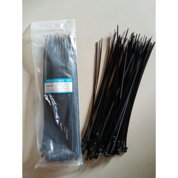 Jual Kabel ties Nylon cable tie warna hitam size 3 x 250MM harga satuan ...