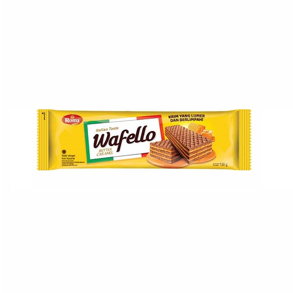 Jual WAFELLO WAFER ITALIA CARAMEL 130 gr | Shopee Indonesia