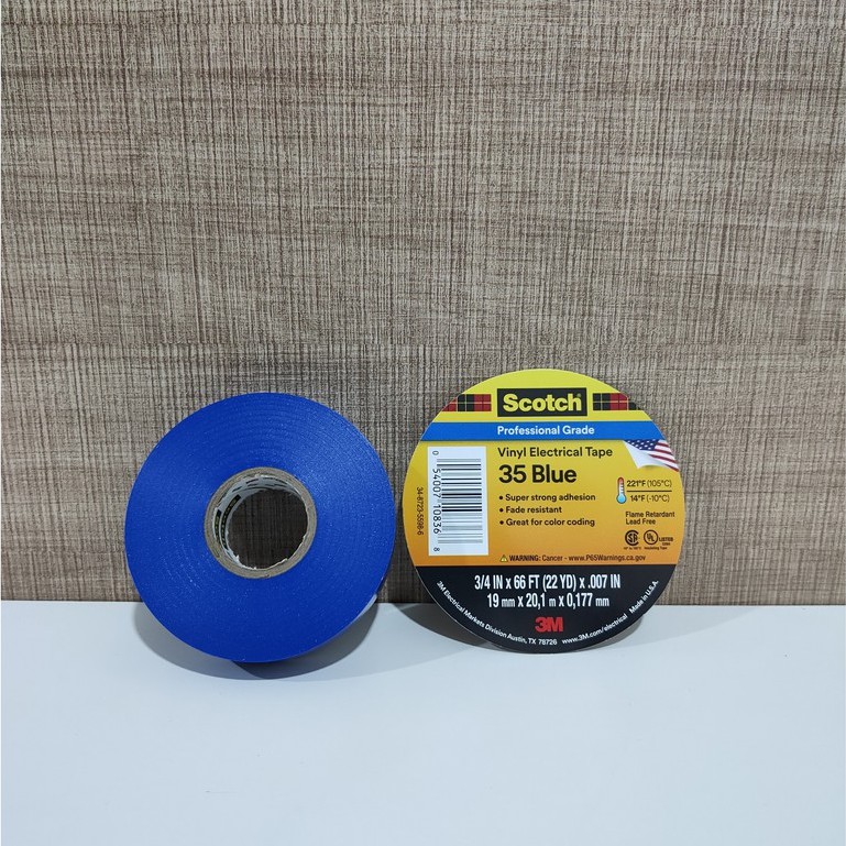 Jual 3M Isolasi Scotch Vinyl Electrical Tape Blue (Biru) | Shopee Indonesia