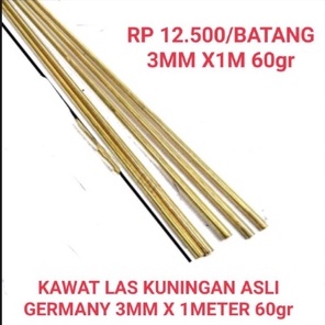 Jual KAWAT LAS KUNINGAN 100% ORIGINAL GERMANY 3MMX1METER HARGA TERMURAH ...