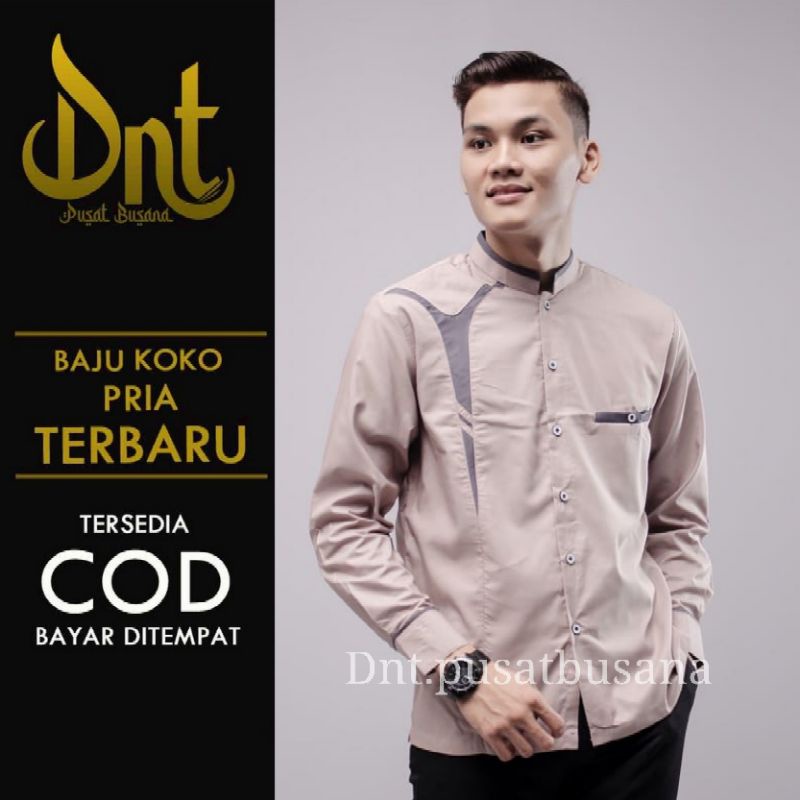 Jual Dnt Pusat Busana / Baju Koko Asakhi Coklat motif Akar / Melayani Satuan maupun Seragam ...