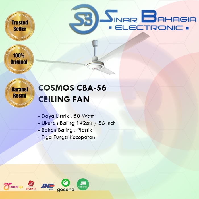 Jual COSMOS CBA-56 CEILING FAN (NEW) (KHUSUS BANDUNG) | Shopee Indonesia