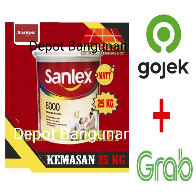 Jual Cat Plafon Gypsum GRC Triplek Cat Tembok Sanlex 6000 Interior 25 ...