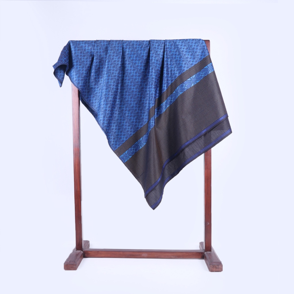 Jual Kain Batik BHS Excellent Motif Jacquard Warna Biru Hitam | Shopee ...