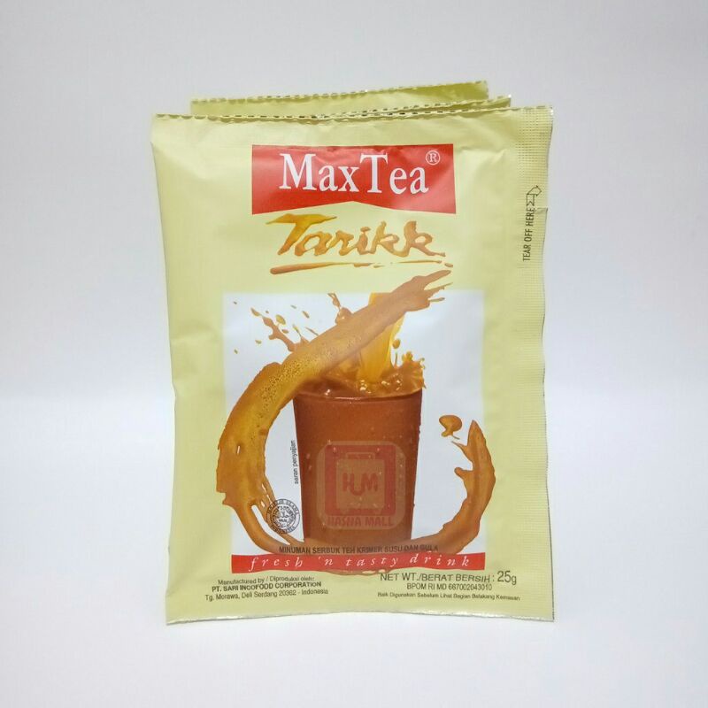 Jual Hasna Mall - Teh tarik Max Tea sachet 25 gram (Renceng) | Shopee ...