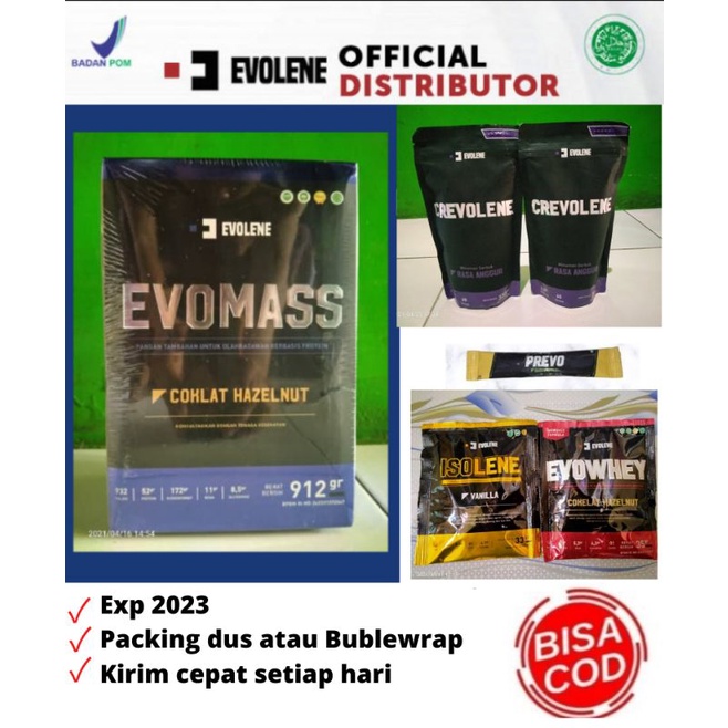 Jual Evolene Evomass Evo Mass suplemen fitnes susu protein Gainer ...
