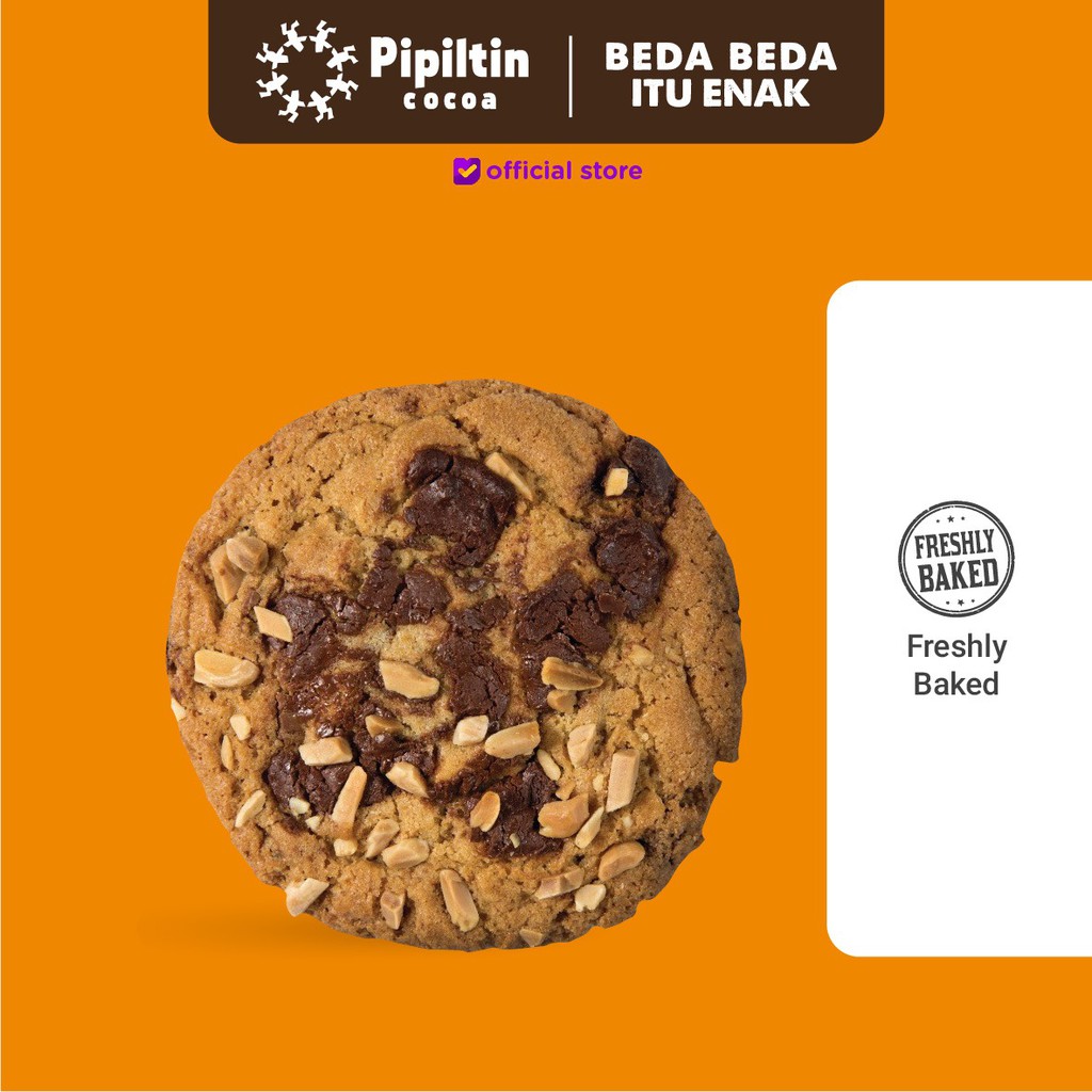 Jual Pipiltin Cocoa Baked Cemilan Coklat - Chocolate Almond Milk Cookie ...