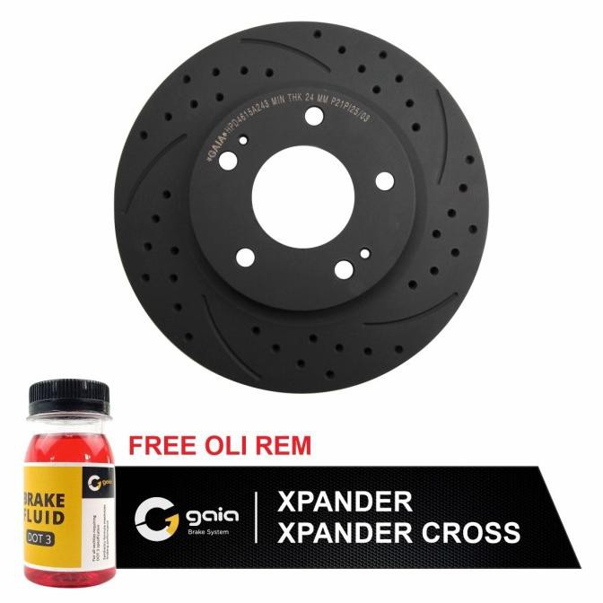 Jual GAIA Brake Disc Rotor Mitsubishi Xpander & Xpander Cross Black ...
