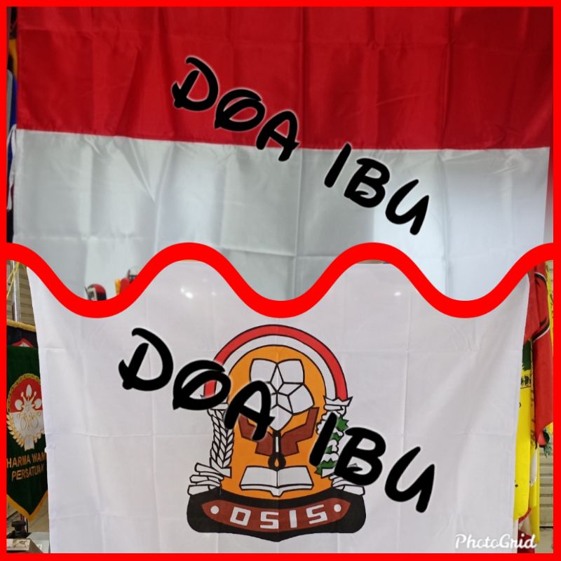 Jual paket isi 2 bendera merah putih+bendera OSIS SMA 90x135 | Shopee ...