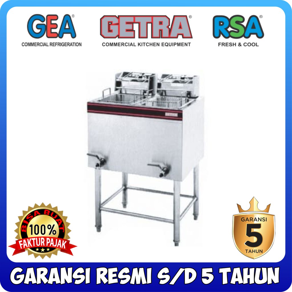 Jual DEEP FRYER LISTRIK GETRA EF-85 ALAT PENGGORENAN AYAM 2 TANK 14 ...