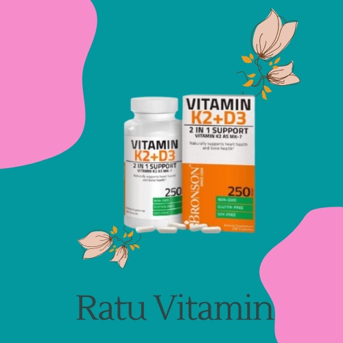 Jual Bronson Vitamin D3 5000 IU & K2 90 mcg 250 Capsule | Shopee Indonesia