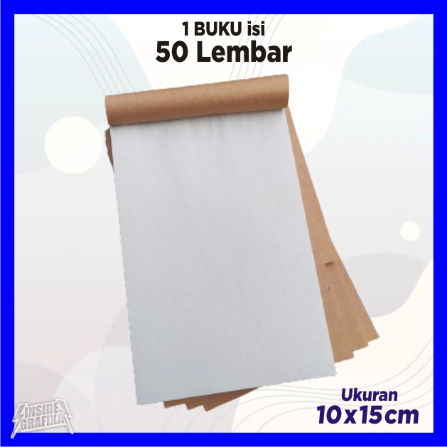 Jual Nota Kosong Polos Memo Bon Polosan Kosongan Buram Kertas Coretan ...