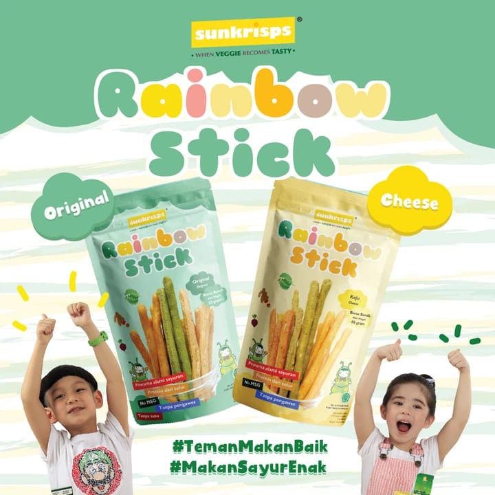 Jual Sunkrisps Rainbow Stick Cemilan Anak | Shopee Indonesia