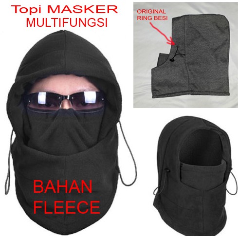 Jual Topi Masker original topi ninja kupluk fleece multifungsi kupluk ...