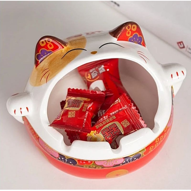 Jual tempat permen/asbak rokok/lucky cat/manekineko/kucing hoki ...