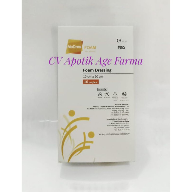 Jual Modres Foam Dressing Non Adhesive 10 cm x 20 cm (Soho) | Shopee ...