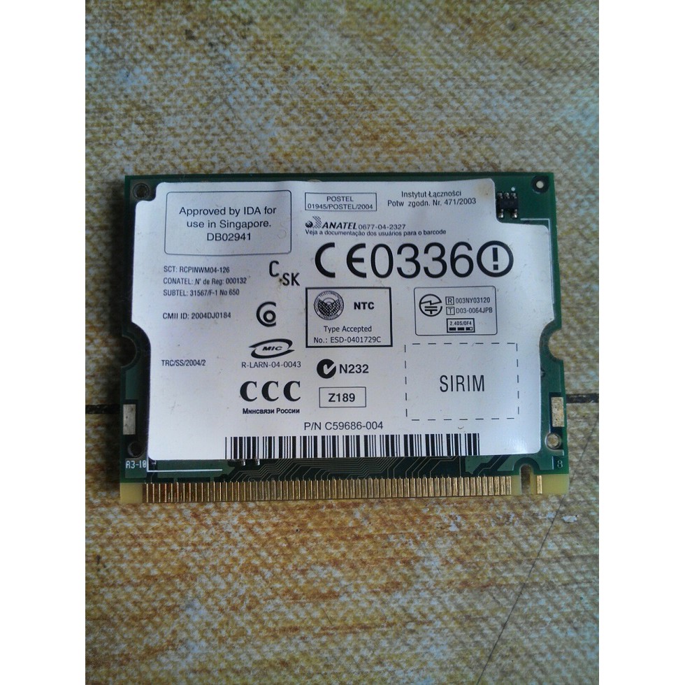 Jual Bekas - Kartu Internal Wireless Original Copotan Laptop Toshiba ...