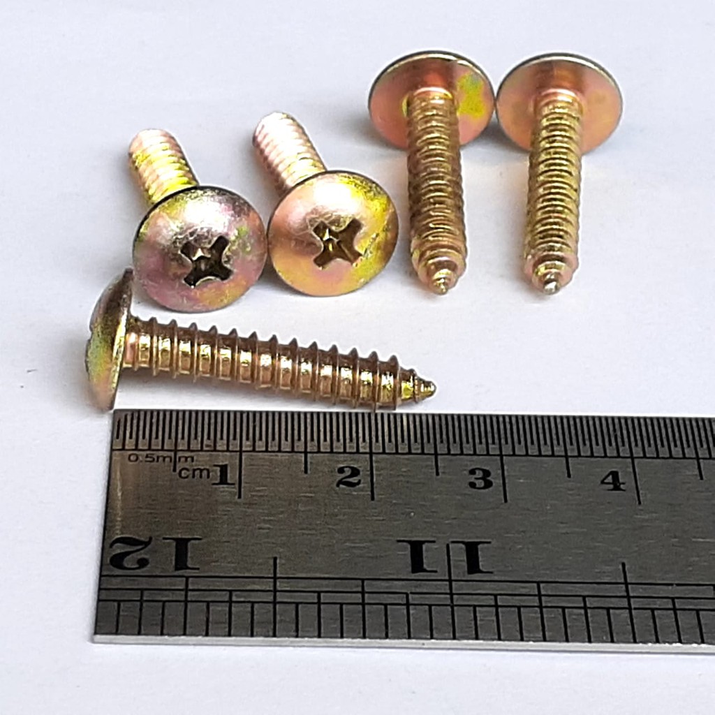 Jual SEKRUP SKRUP T TS TAB TSAB TSAT 10X1 KUNING SCREW PANJANG 2,5 CM ...