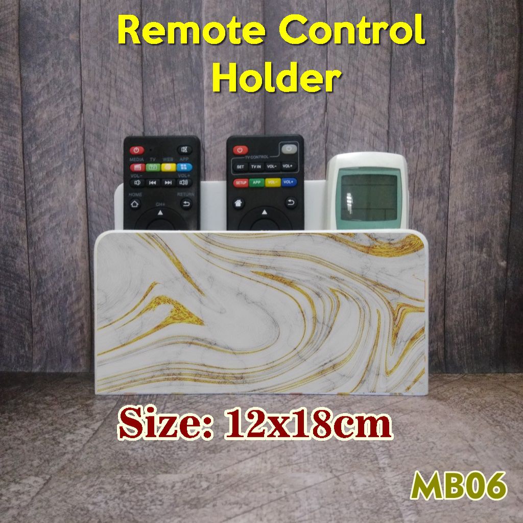 Jual Rak Tempat Remote Control Holder Custom Motif Marble 12x18cm 3 ...