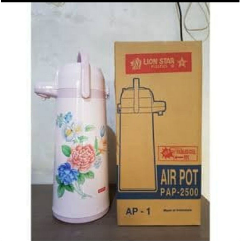 Jual Termos Air Panas Pompa 2.5 Liter Lion Star PAP 2500 / Air Pot AP 1 Lionstar VACUUM FLASK ...