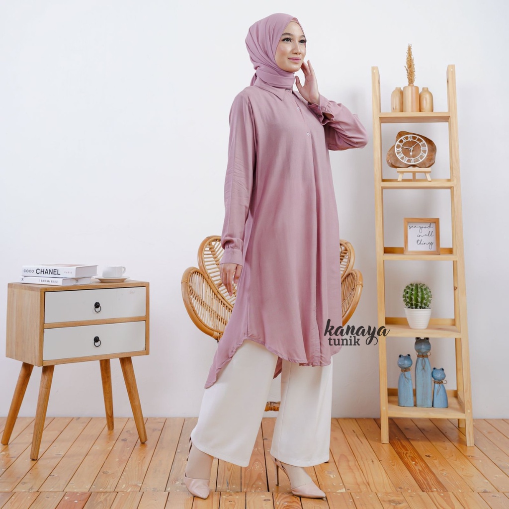Jual grosir_solo || AILEN AZKIA GRECE KEMEJA TUNIK ATASAN WANITA MUSLIM TUNIK LONG / KANAYA LONG ...