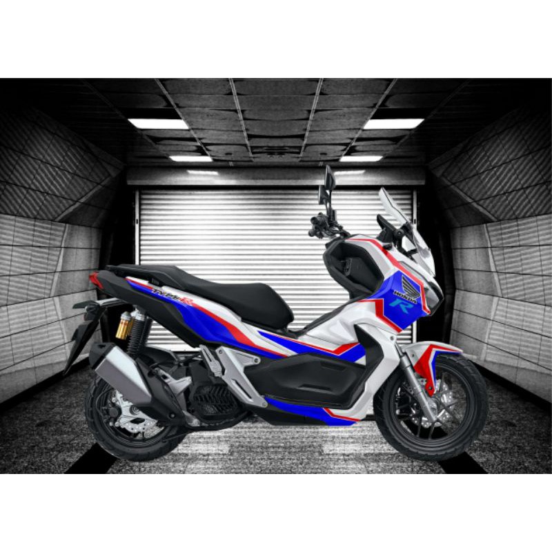 Jual Sticker Decal Honda ADV Full body Putih biru lis merah | Shopee ...